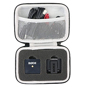 khanka Hard Travel Case Replacement for Rode Wireless GO II Single/GO Dual Channel Compact Digital Wireless Microphone System (Rode GO)/ME Clip-on Wireless Microphone System
