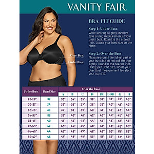 Vanity Fair Women's Plus Size Beauty Back Smoothing Minimizer Bra, Damask Neutral, 40DD