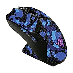 MightySkins Carbon Fiber Skin Compatible with Razer Viper Ultimate - Blue Modern Camo | Protective, Durable Textured Carbon Fiber Finish | Easy to Apply and Change Styles | Made in The USA