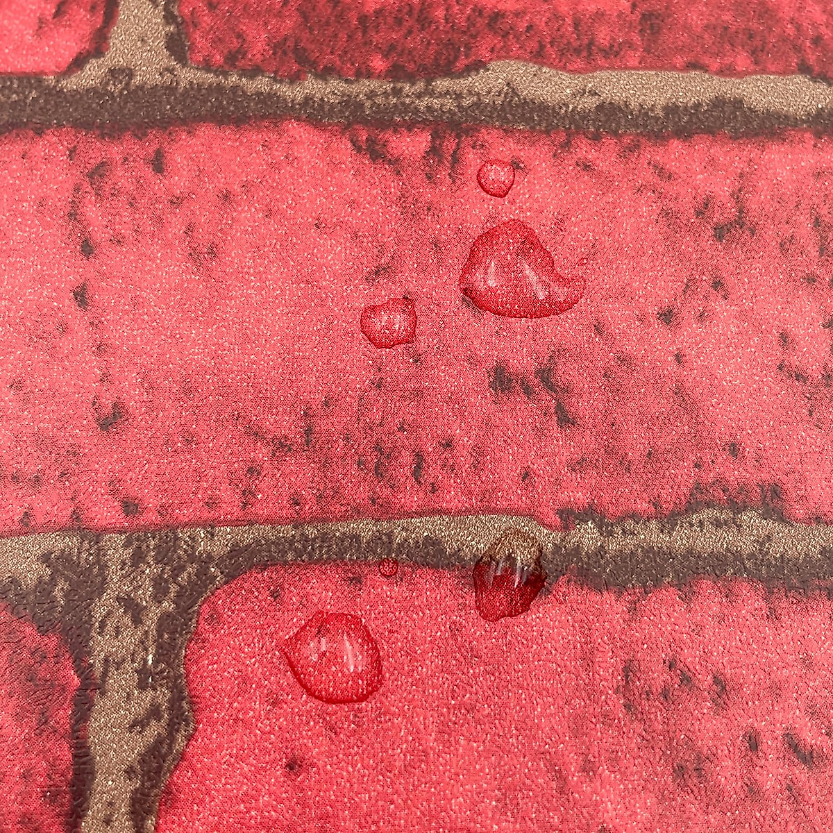 Yifely Red Brick Self Adhesive Shelf Drawer Liner Door Sticker Rural Wall Covering Paper Easy to Install 17.7inch by 9.8 Feet