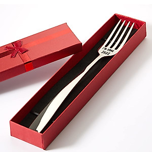 Retirement Gifts for Women Men Friends Coworker Boss, I’m Done Fork Engraved Stainless Steel, Funny Fork Gift, Retired Gifts for Birthday Valentine Christmas