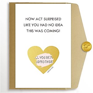 Funny Godmother Proposal Scratch Off Card, Scratch Off Will You Be My Godmother Card, Now Act Surprised Godmother Request
