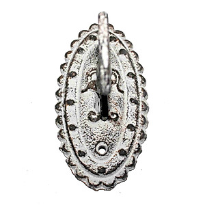 CTW Vintage Key Metal Hooks Set of 4, Antique White