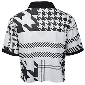 Nike Women's Plaid Golf Polo Shirt (X-Large) White/Black