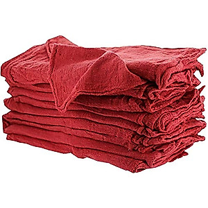 MHF Aprons Shop Towels Red-Commercial/Industrial B Grade -1000 Pieces -New 100% Cotton