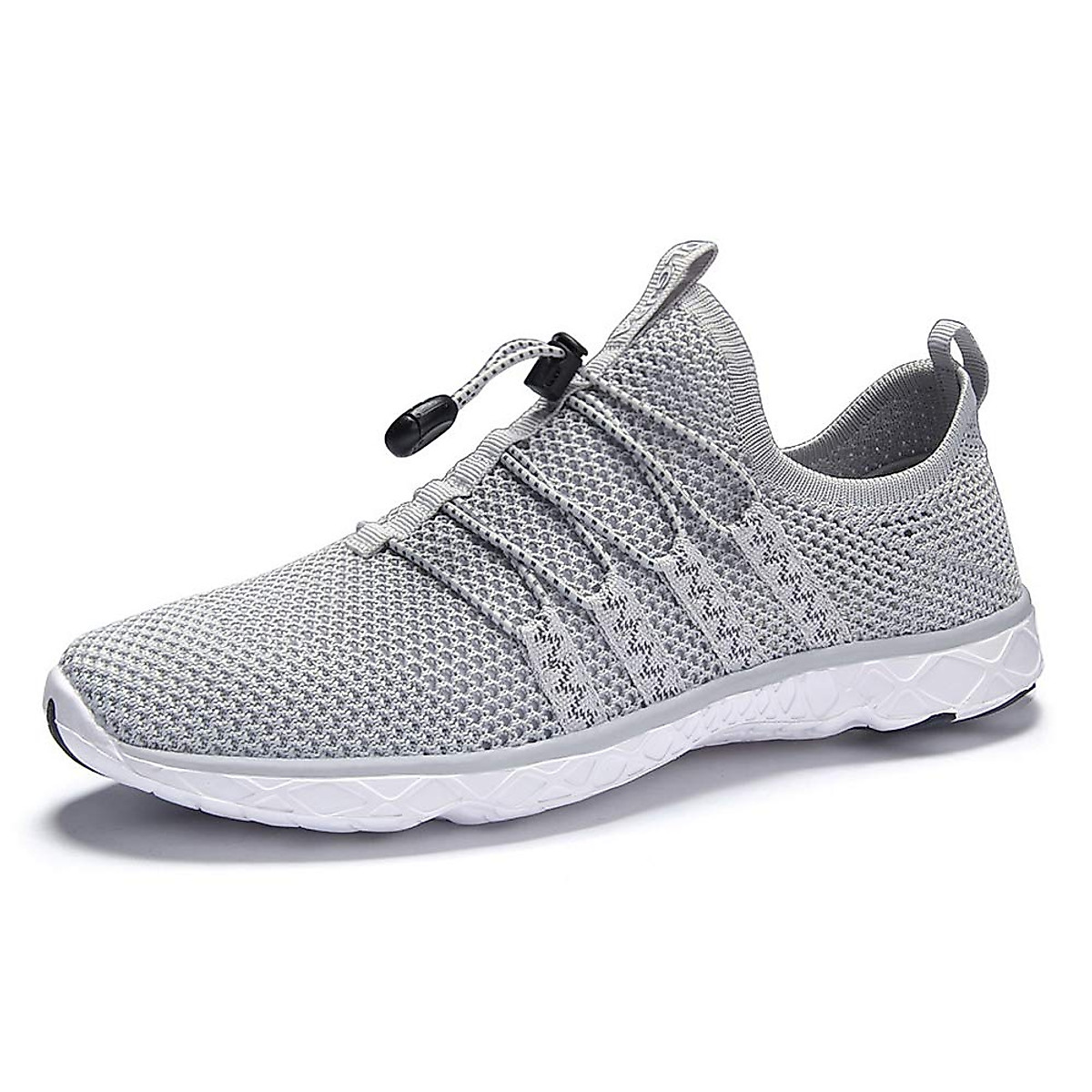 DLGJPA Men's Quick Drying Water Shoes for Beach or Water Sports Lightweight Slip On Walking Shoes LightGray 11