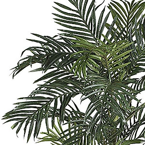 Nearly Natural 5289 6.5ft. Golden Cane Palm Silk Tree,Green