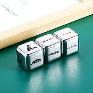 3PCS Love Dice for Adults, Wedding Gifts for Couples, Bachelorette Party Games for Bride, Bridal Shower Gifts, 50th Anniversary, 11th Anniversary Steel, Couple Game for Date Night, Christmas Valentine