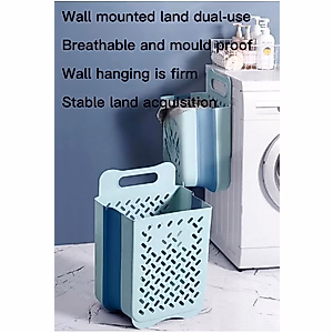 Foldable Plastic Laundry Baskets Wall mounted laundry hamper Waterproof durable and space saving Wall mounted laundry hamper for dorm bedroom bathroom