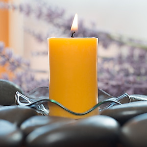 Serenibee Candle 100% Pure Beeswax Votive Candles - Set of 12 Hand-Poured Eco Friendly Gift Set - Long Burning