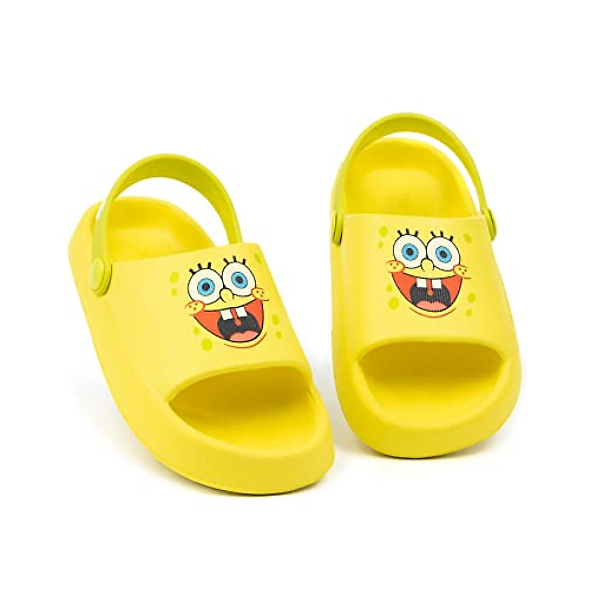 SpongeBob Squarepants Sliders Kids Yellow Animated Character Sandals