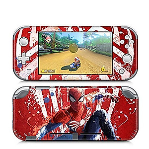 TGDPLUE Skin Sticker for Nintendo Switch Lite,Switch Lite Vinyl Protective Wrap Cover Sticker Full Set Skin Protective Film Sticker-Red