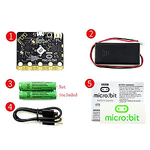 for Micro:bit V2 Go Kit Pocket-Sized BBC Built-in Speaker and Microphone Upgraded Processor ARM Cortex-M4 2.4G Radio/BLE Bluetooth 5.0 Touch Sensitive Logo @XYGStudy