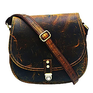 Jony Vintage Crossbody Bags for Women, Vegan Medium Purse Saddle and Satchel Handbags, Leather (H 9 X L 11 X W 3)