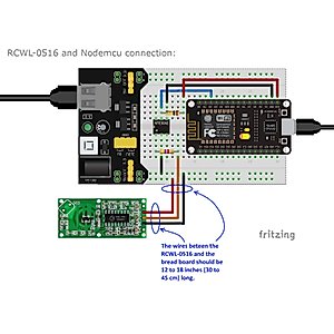 DIYmall RCWL-0516 Motion Detection Sensor, Microwave Radar Sensor, Switch Module, for Arduino ESP8266 Nodemcu Wemos, for Raspberry PI, for Human Rat Cat Detector, Detection Distance 5-7m