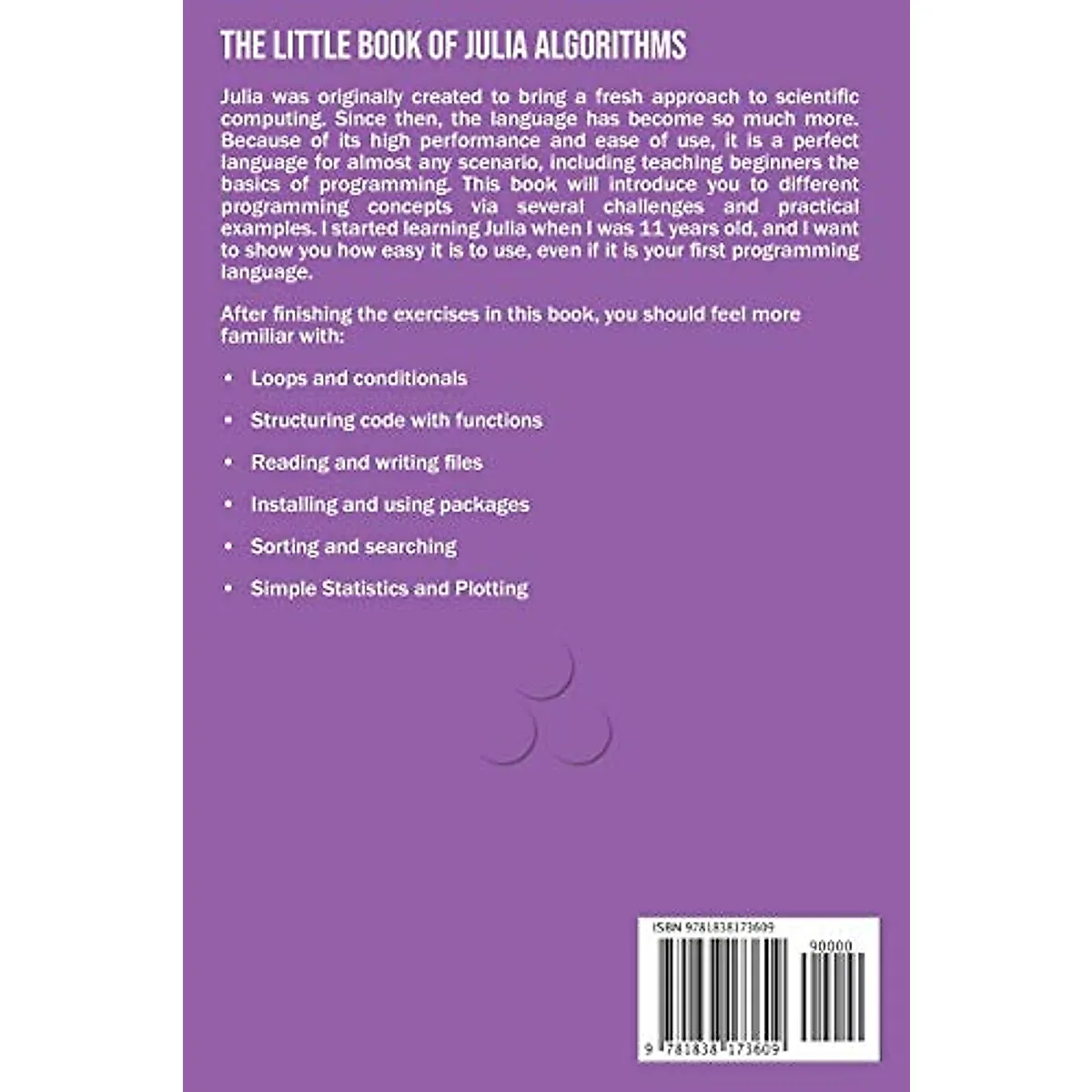 The Little Book of Julia Algorithms: A workbook to develop fluency in Julia programming
