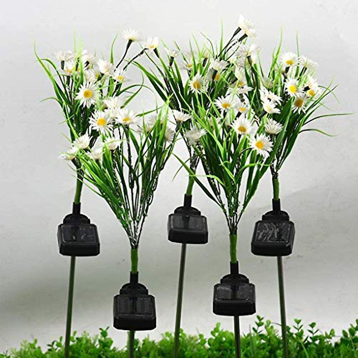 AMZSTAR Solar Garden Stake Lights,28 LED Daisy Flower Decorative Lights Outdoor Waterproof Solar Powered Landscape Lights for Yard/Patio/Walkway/Pathway/Path Light (White)