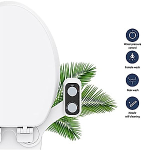 Universal Smart Toilet Bidet Dual Nozzle Design Self Cleaning Sprayer for All Ages