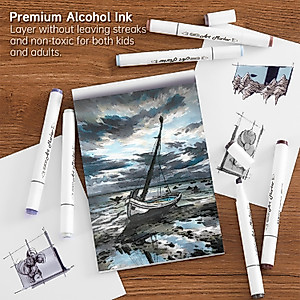 Shuttle Art 15 Colors Grey Tones Dual Tip Art Marker, Permanent Marker Pens Double Ended with Fine Bullet and Chisel Point Tips Perfect for Drawing,Shading,Sketching,Designing,Outlining,Illustrating