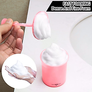 2Pcs Face Wash Foam Maker for Face Wash, Facial Cleaning Tool, Deep Skincare Cleaner Tools for Travel Household (Pink and White)