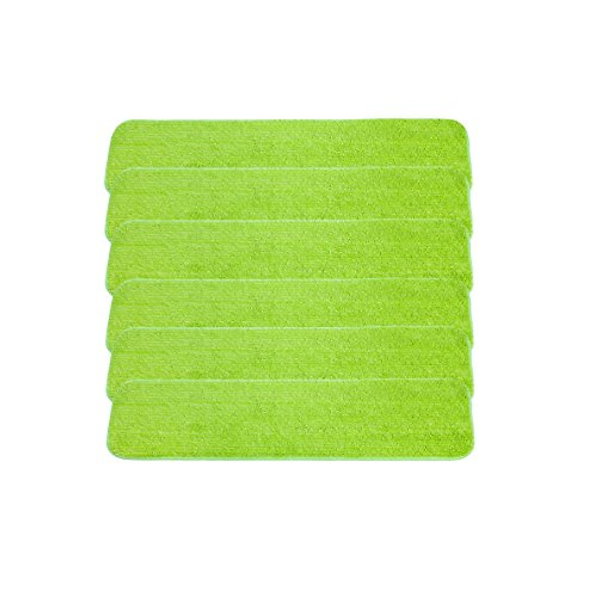 LTWHOME 24" Microfiber Wet or Dry Mop Pads in Green for All Hard Surfaces Cleaning (Pack of 6)