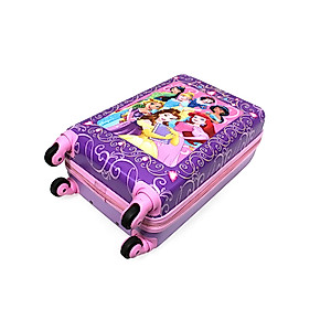 luggage 20 inch Disney Princess Hard-Sided Rolling Spinners Carry-On Tween Travel Trolley Suitcase for Kids