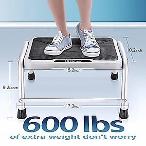 HBTower Step Stools for Adults Kids with Non-Slip Rubber Feet, Heavy Duty Stepping Stools for Bedroom Kitchen Bathroom, Bed Steps for High Beds