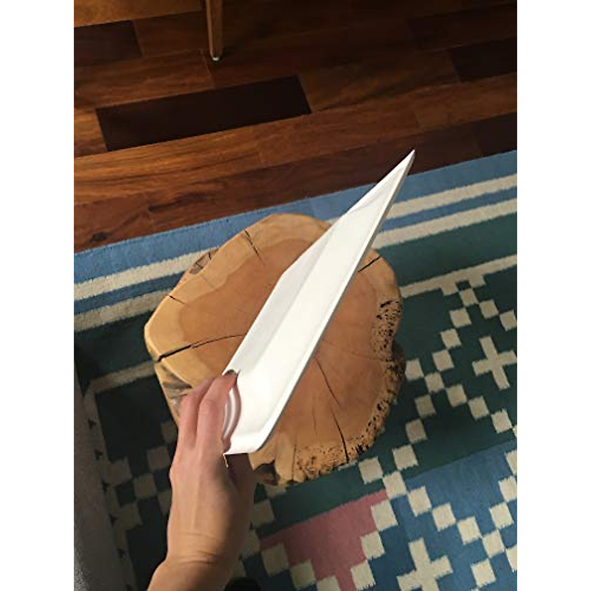 Susty Party 10-Inch Compostable Square Plates (50-Count), Sugarcane Heavy Duty Disposable Biodegradable Plate for Dinner, White