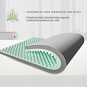 LINCELLI Extra-Luxurious 4-Inch Quilted Double-Layer Memory Foam Mattress Topper, Full Size