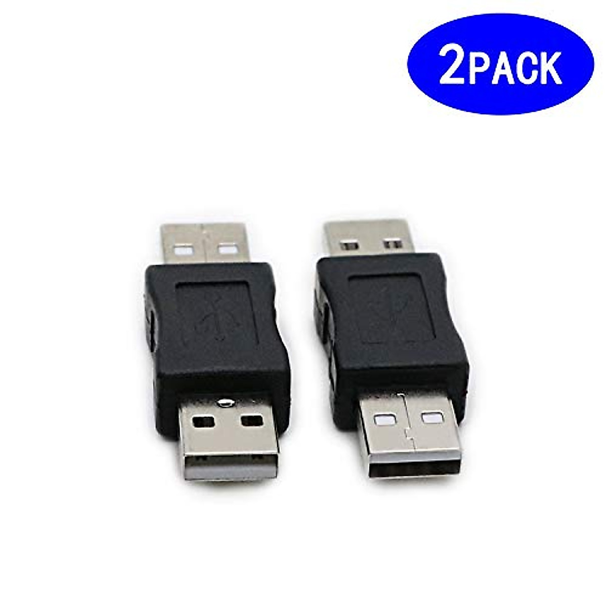 rgzhihuifz 2 Pack USB Male to USB Male Gender Changer Adapter Coupler Converter