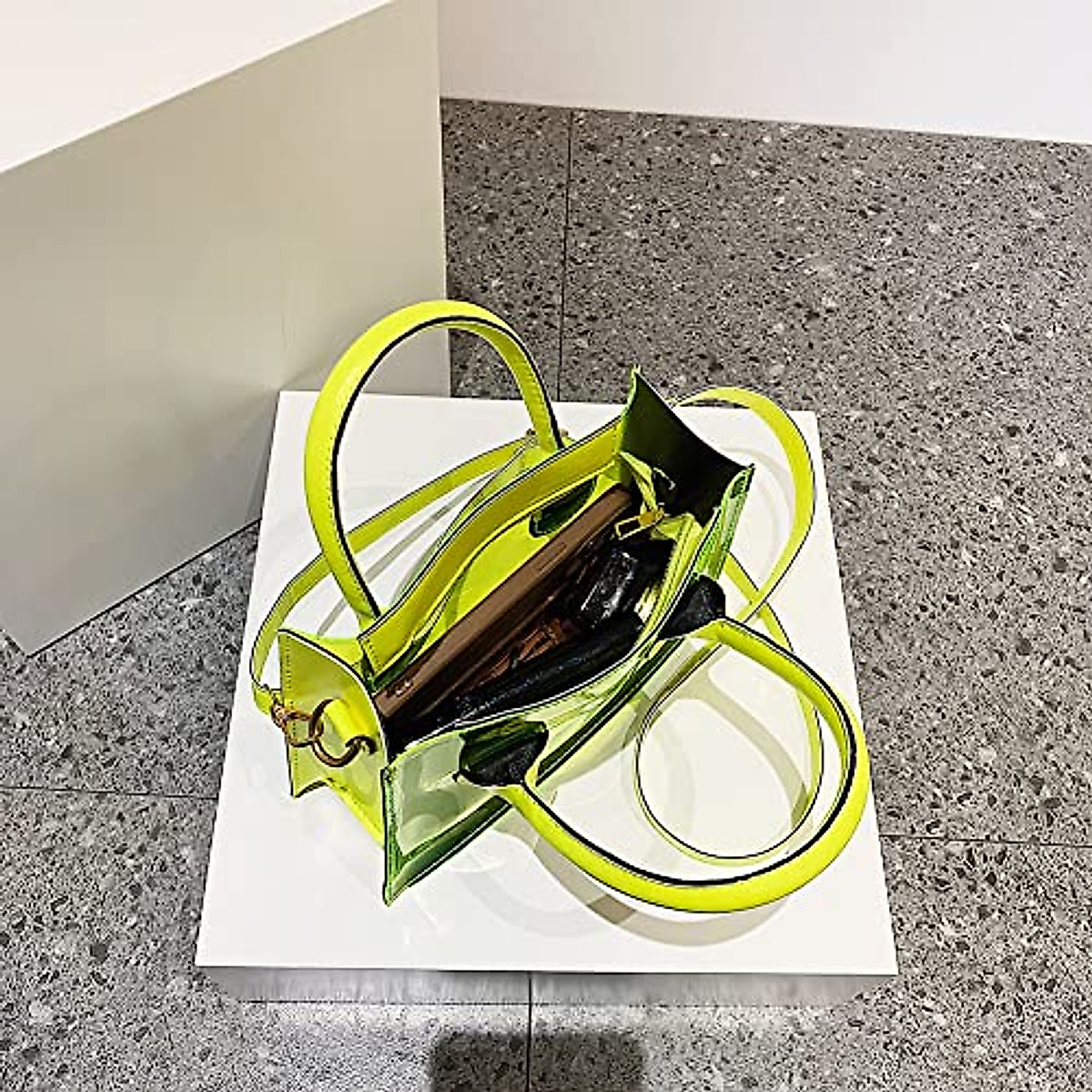 Fashion Transparent Women Shoulder Bag PVC Clear Casual Lady Totes Mini Handbags