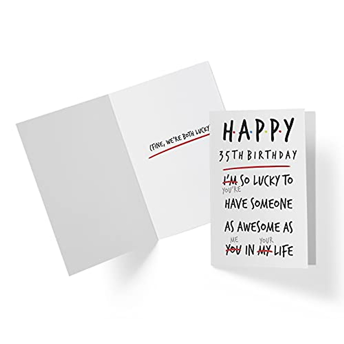 35th Birthday Card - You Are Lucky 35th Anniversary Card For Father, Mother, Brother, Sister, Mom, Dad, Friend - 35 Years Old Birthday Card - Happy 35th Birthday Card - With Envelope