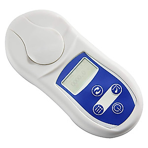 AMTAST Digital Brix Refractometer Sugar Juice Honey Beer Brix Refractometer Cutting Fluid Sugar Testing Meter Range 0-53%