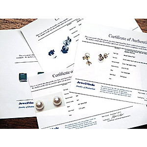 14k White Gold Round 4 Prong Genuine Emerald Stud Earrings