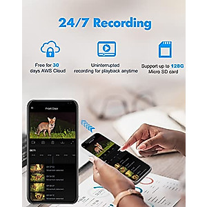 4MP Security Camera Outdoor Wired Starlight Color Night Vision, LaView 2K Cameras for Home Security AI Human Detection & Auto Tracking, IP65 Outdoor Camera 2-Way Audio, US Cloud, Compatible with Alexa