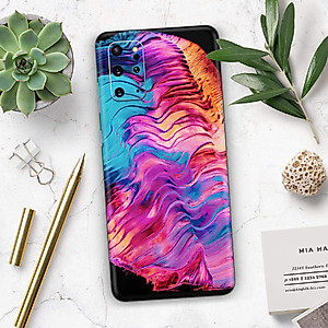DesignSkinz Liquid Abstract Paint V2 Protective Vinyl Decal Wrap Skin Cover Compatible with The Samsung Galaxy S20 (Screen Trim & Back Glass Skin)