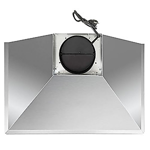 COSMO COS-63175 30 in. Vista Collection 380 CFM Ducted Wall Mount Range Hood, Button Controls, LED Lights, Stainless Steel