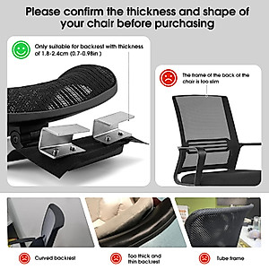 The office chair headrest attachment universal, can adjust The height, inclination, and distance between The front and back. The mesh headrest is suitable for ergonomic office chairs(black)