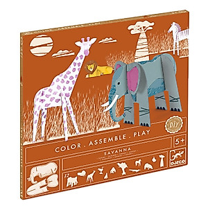 DJECO Savanna Color. Assemble. Play. DIY Craft Kit