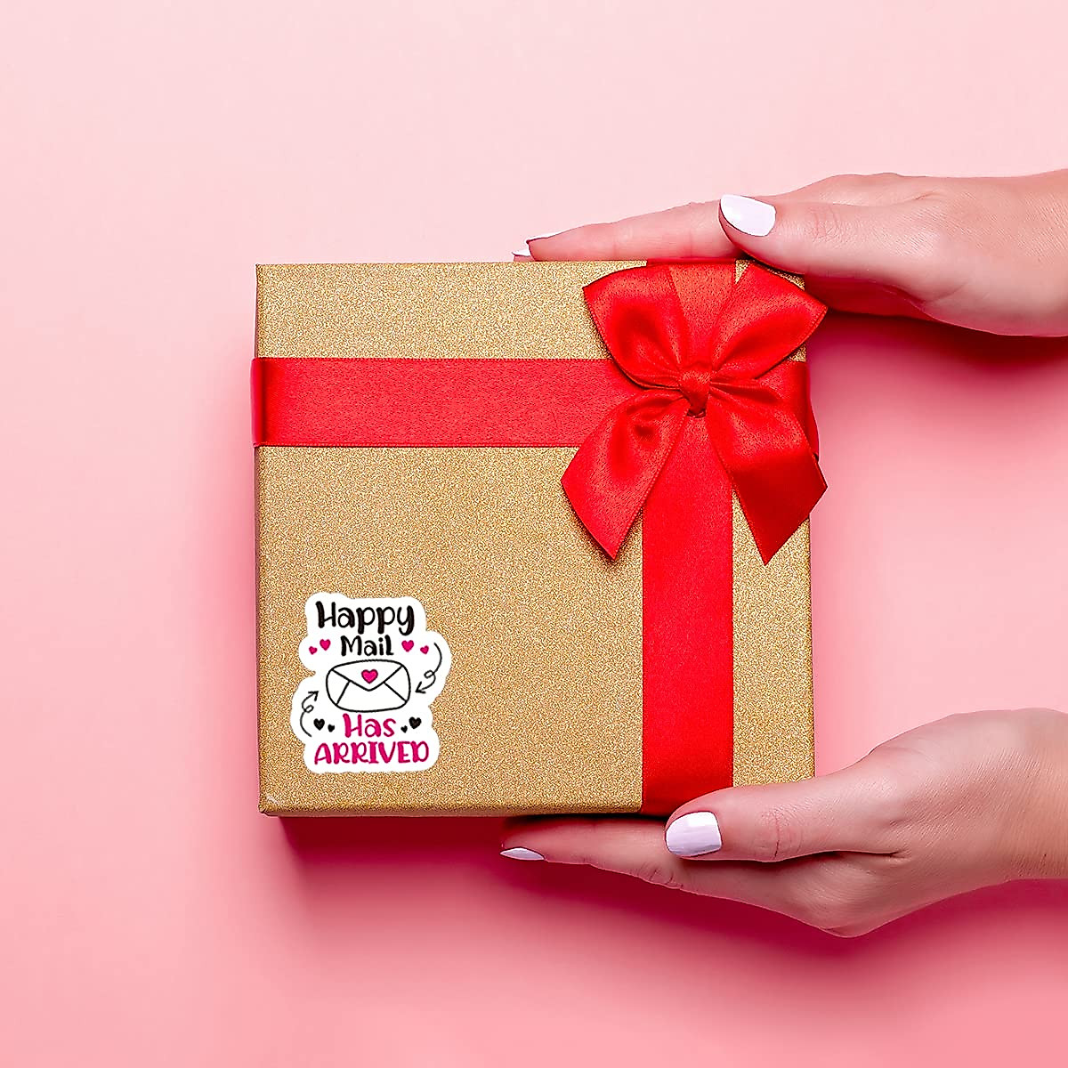 Littlefa Cute Happy Mail Has Arrived Stickers,Happy Mail Stickers,Small Business Stickers,Envelopes Seal Stickers,Mail Packaging Sticker for Small Business 500 PCS