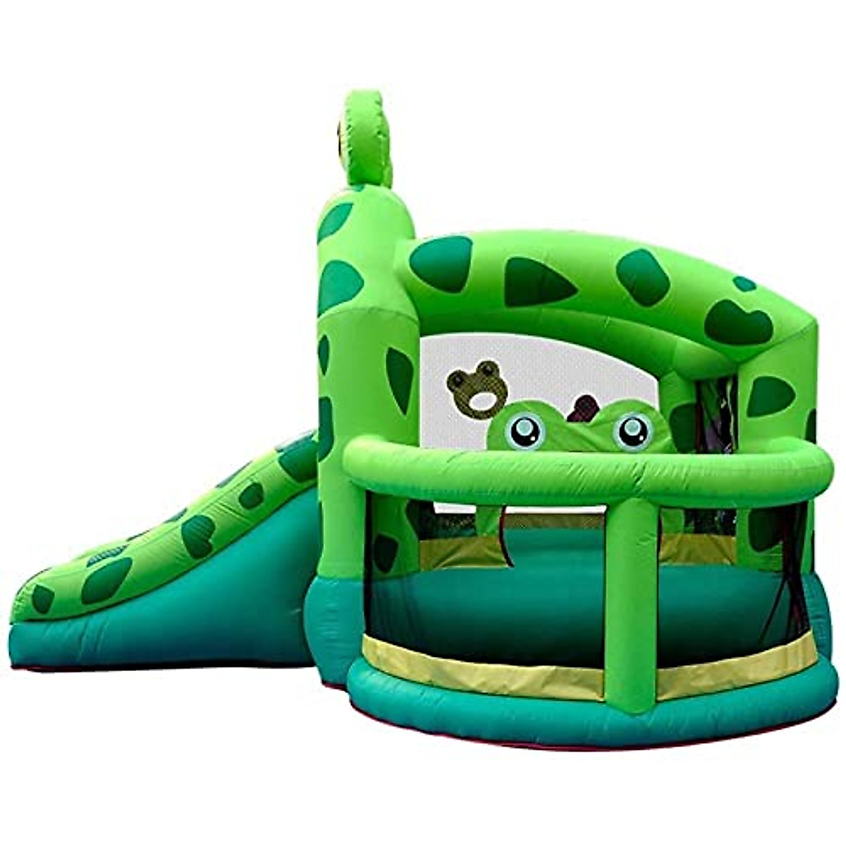 Bouncy Castle, Castle with Slide Indoor and Outdoor Children's Castle Trampoline Inflatable Castle Slide Playground for Home Inflatable Bouncy Castle (Green 330×300×225Cm)