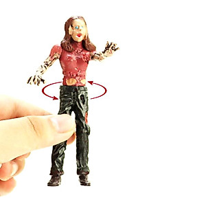 PowerTRC Toy Zombie Action Figures with Movable and Detachable Joints | Mini Zombie Figurines | Great for Presents, Decoration, and Party Favors | Pack of 6, 4 Inches Tall Zombies