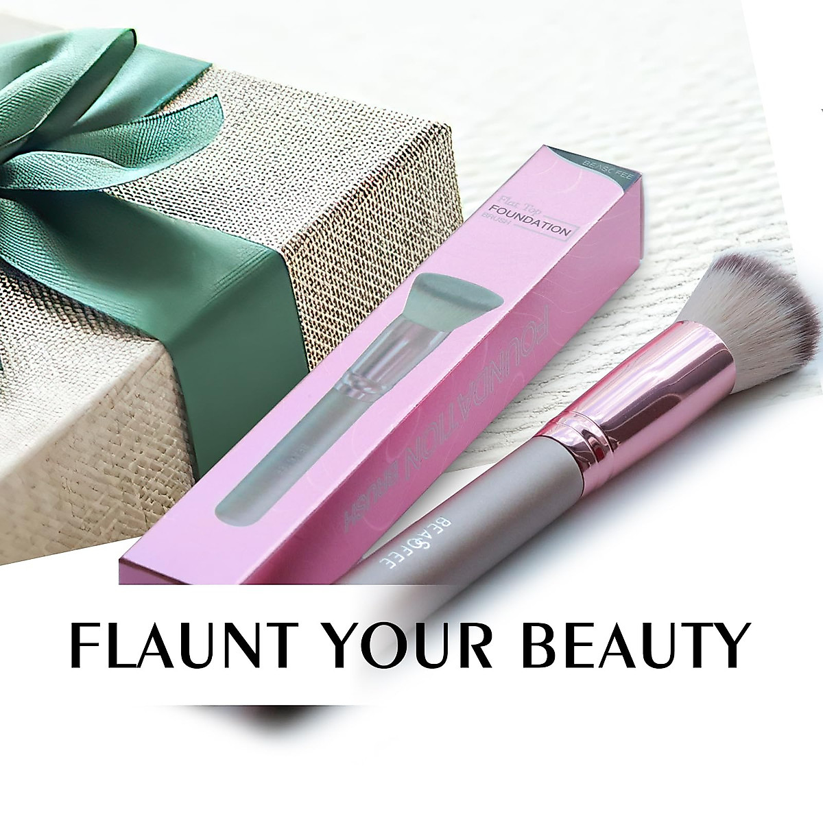 Foundation Brush Flat Top Makeup Foundation Brush Small Top Premium Durable Kabuki Makeup Brush Perfect for Flawless Powder and Cream,Buffing, Blending Liquid,Blending,Concealer Makeup Face Brush