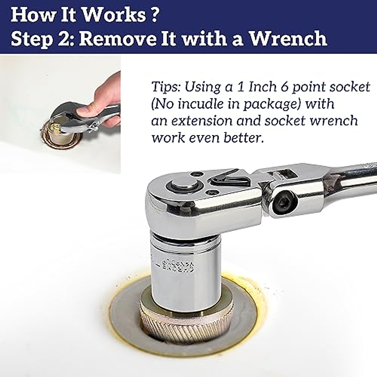 THINKPRO 1.5" Tub Drain Extractor, 6PCS Pipe Nipple Extractor, Remove the Old, Broken, Stubborn, Rusted Drain Tub Bathtub Stopper, Strong Grab Plumbing Tools with Solid Storage Case