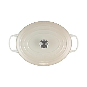 Le Creuset Enameled Cast Iron Signature Oval Dutch Oven, 9.5 qt., Meringue