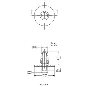 Caplugs 99394848 Plastic Tapered Cap and Plug with Wide Flange W-16, PE-LD, Cap OD 1.250" Plug ID 1.475", Red (Pack of 40)