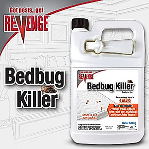 REVENGE Bedbug Killer, 128 oz Ready-to-Use Spray, Long Lasting Odorless Insecticide Formula, Kills on Contact