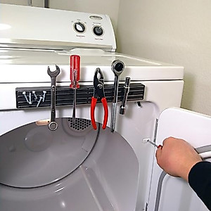 Master Magnetics Magnetic Tool Holder with Magnetic Mount - 12" Wide, 30 lb per inch Pull, Gray, 07576