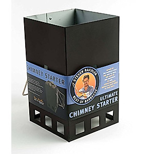 Steven Raichlen Best of Barbecue Ultimate Chimney Charcoal Starter with Handle