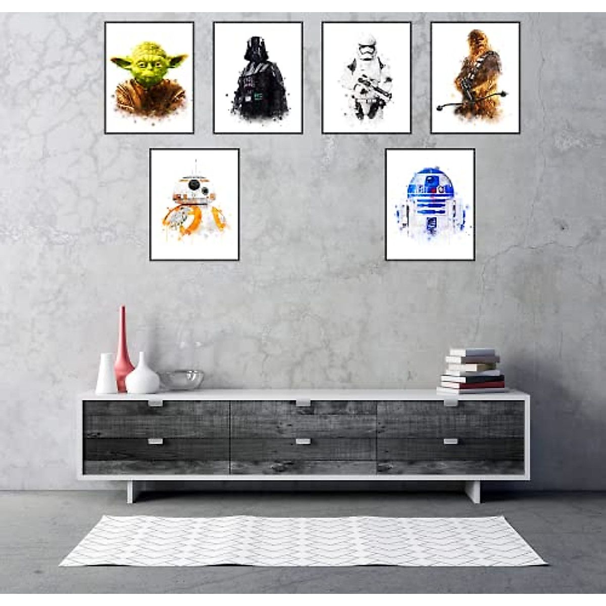 Vibrant Star Wars Posters: 6 Watercolor Prints for Decor